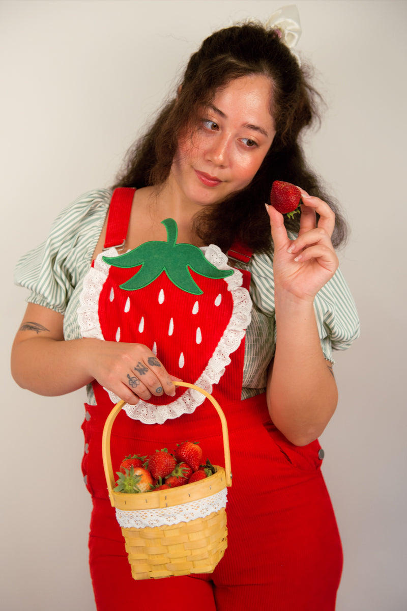 Red Strawberry Overalls – Miss Candyholic